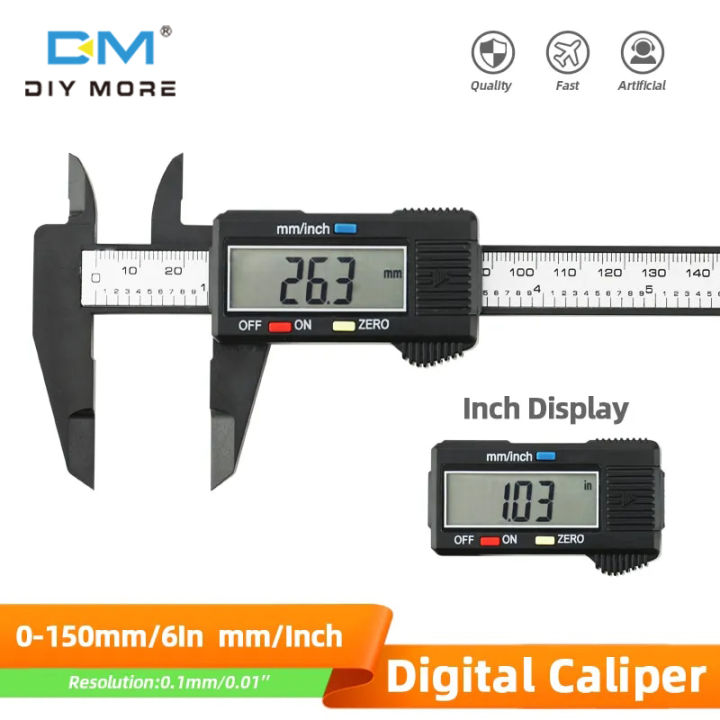 diymore Caliper Measuring Tool Digital Caliper 150mm Digital Micrometer ...