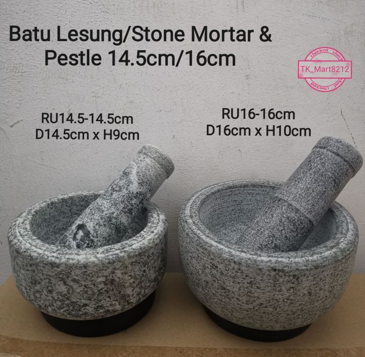 Batu Lesung/Stone Mortar & Pestle 14.5cm/16cm | Lazada