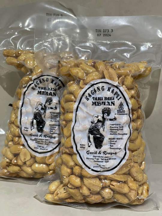 Bundle of 4 packs - Kacang Kapri Tari Bali Meman (Garlic Roasted Peanut ...