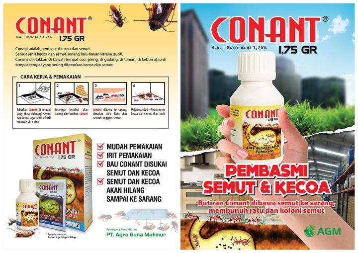 CONANT 1,75GR Racun Semut & Kecoa, isi 20 Gram | Lazada Indonesia