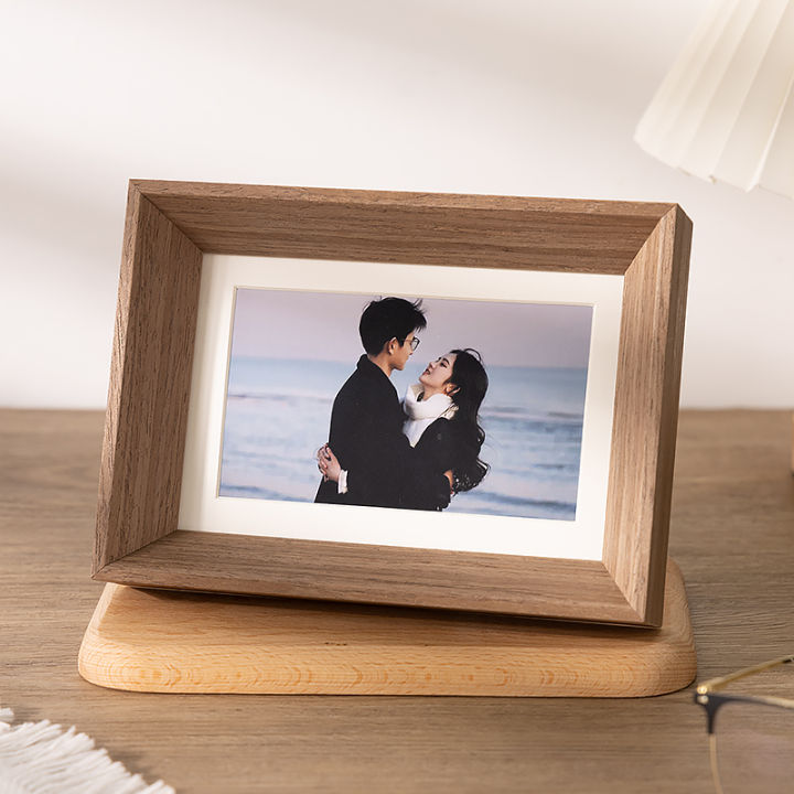 กรอบรูปไม้เนื้อแข็งแบบมินิมอล A4 | Lazada.co.th