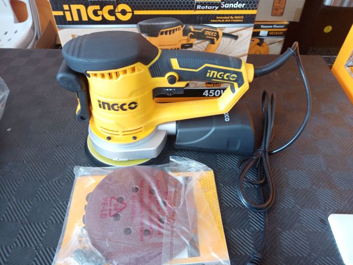 INGCO Rotary Sander 450 W (Model: RS4508)- Qubikhardware | Lazada PH
