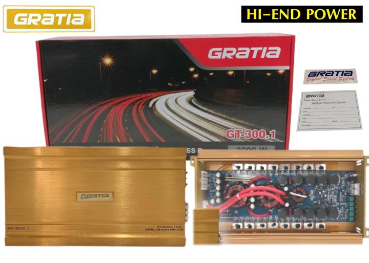🔥 ขายเพาเวอร์แอมป์ POWER AMP GRATIA GT-300.1 Class D 3000w. รุ่นใหม่ 🔥 | Lazada.co.th