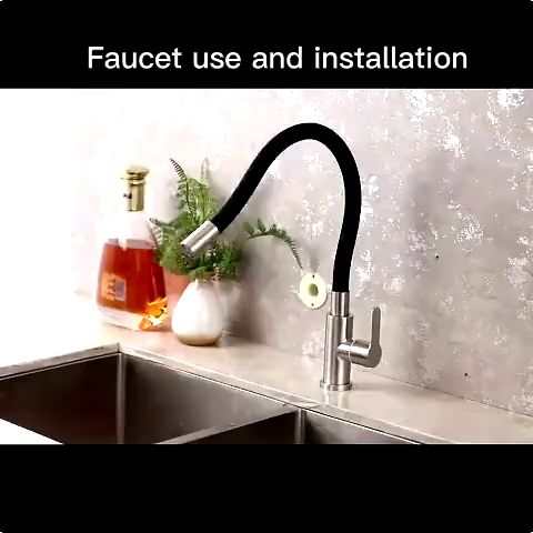 High Quality Faucet Stainless Tap Sink Kitchen Faucet Black Kitchen ...