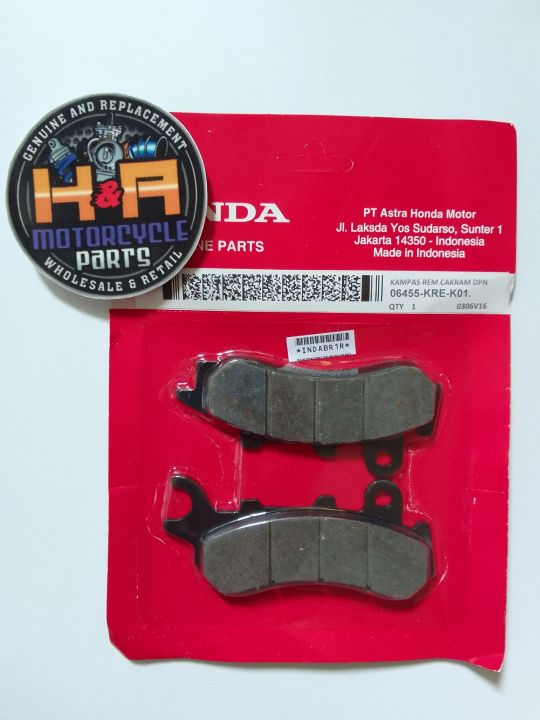 Brake pad for Honda PCX150/160 CBS(Front) | Lazada PH