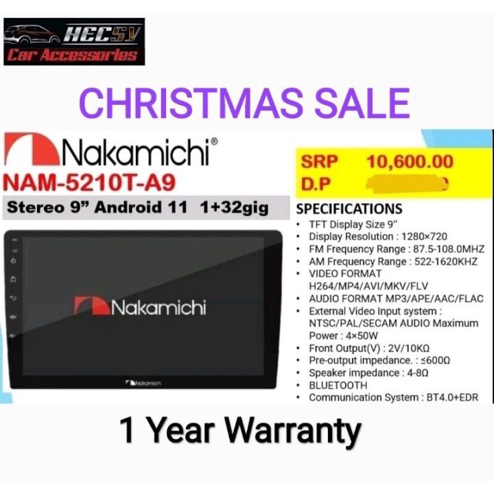 Montero Gen2 NAKAMICHI 9" Android 11 Head Unit Stereo Triton Strada ...