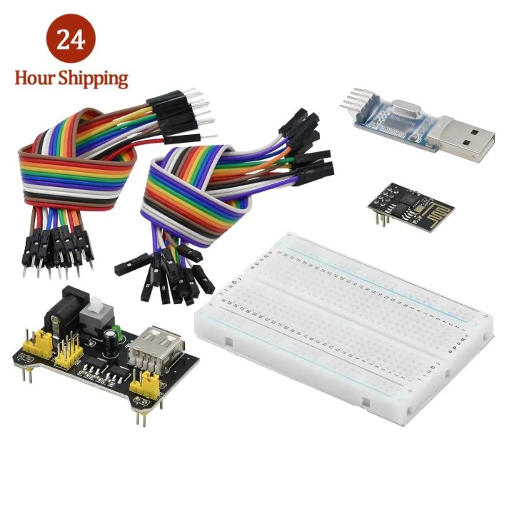 WIFI test suite ESP8266 WIFI module + CH340 + Power supply + breadboard ...