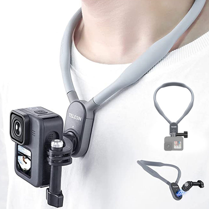 Magnetic Neck Mount Holder Silicone Hanging Necklace Strap Bracket With ...