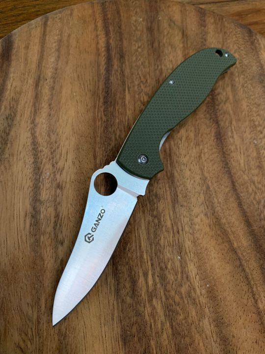 มีดพับ Ganzo G734 ของแท้100% ใบเรียบ เหล็ก 440c วัสดุด้าม G10 มีระบบกัน ...