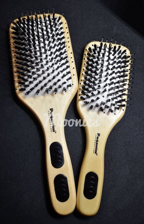 Wooden Comb, Natural Boar Bristles, PAGANINI hairBrush, Nylon pins ...