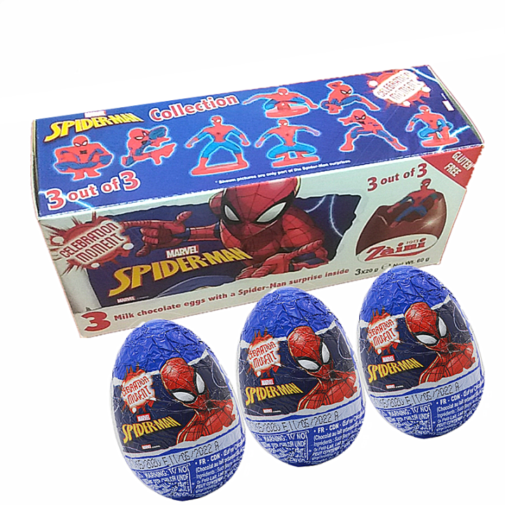 In Stock Marvel Spider-Man Funny Toys Coco Fat Milk Chocolate Surprise ...