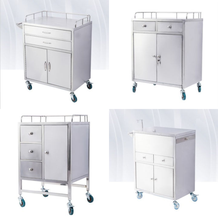 Stainless Steel Instrument Table Rescue Carriage Surgery Trolley ...