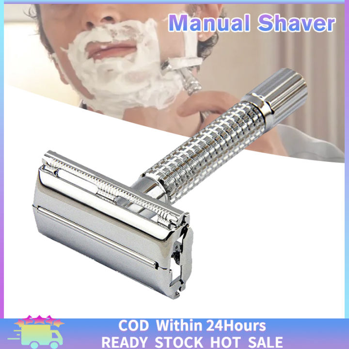 [Fast Delivery] Manual Shaver For Men, Classic Stainless Steel Safety ...