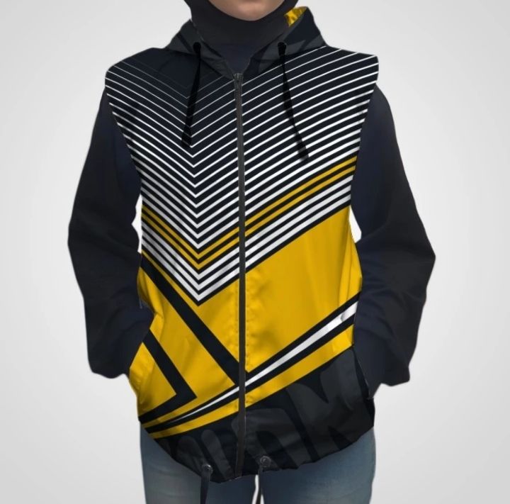 Rompi Printing Parasut Wanita Pria Vest Olahraga Running Sepeda VJS-38 ...