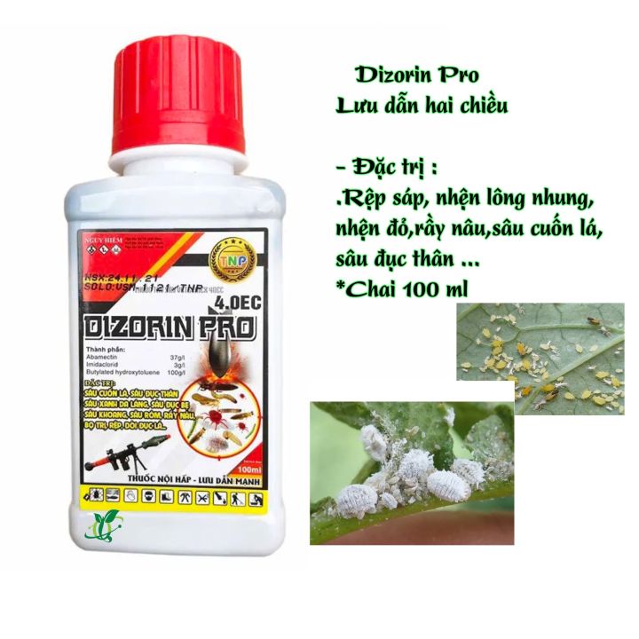 Dizorin Pro 40EC nội hấp và lưu dẫn trừ sâu,rệp sáp,bọ trĩ ,chai 100ml ...