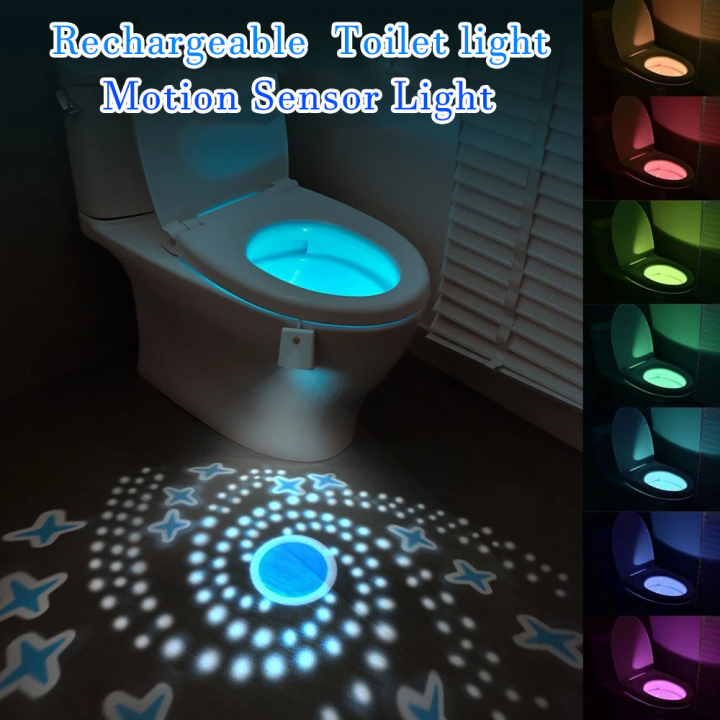 Toilet Night Light Motion Sensor Light Toilet LED Light 7Color ...