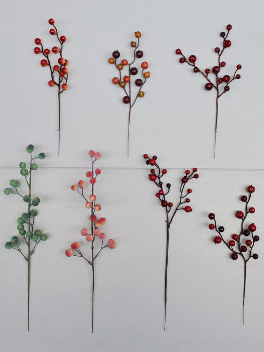 Handmade Decorative Autumn Fruit Red Berry Decoration Artificial ...
