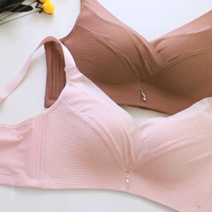 VR-204 บราไรขอบ ไรโครง ฟองน้ำบาง ดันทรง อกชิด ตะขอหลัง เสื้อชั้นใน ...