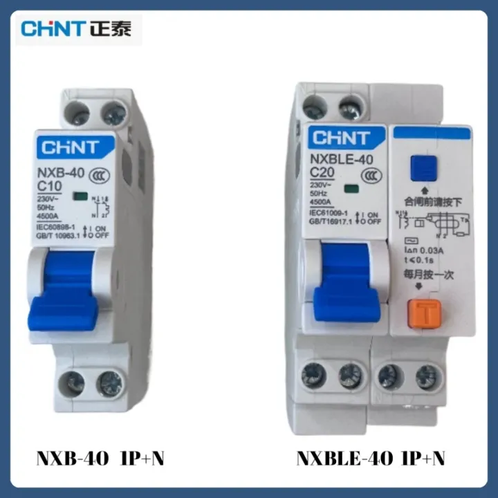 Chint MCB NXB-40/NXBLE-40 1P+N Dual Inlet/Outlet DPN/DPNL Air Switch 6A ...