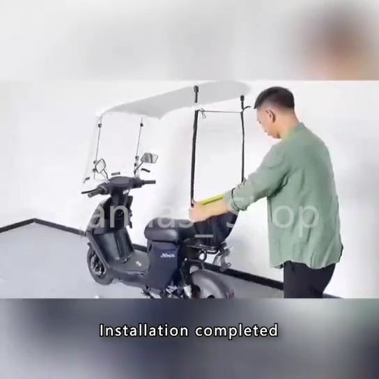 Motorcycle canopy ebike roof umbrella waterproof Universal for E Bike 3 ...