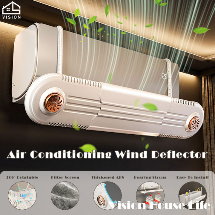Vision Retractable Air Conditioning Wind Deflector Anti-direct Blowing Air-conditioning Blade ...