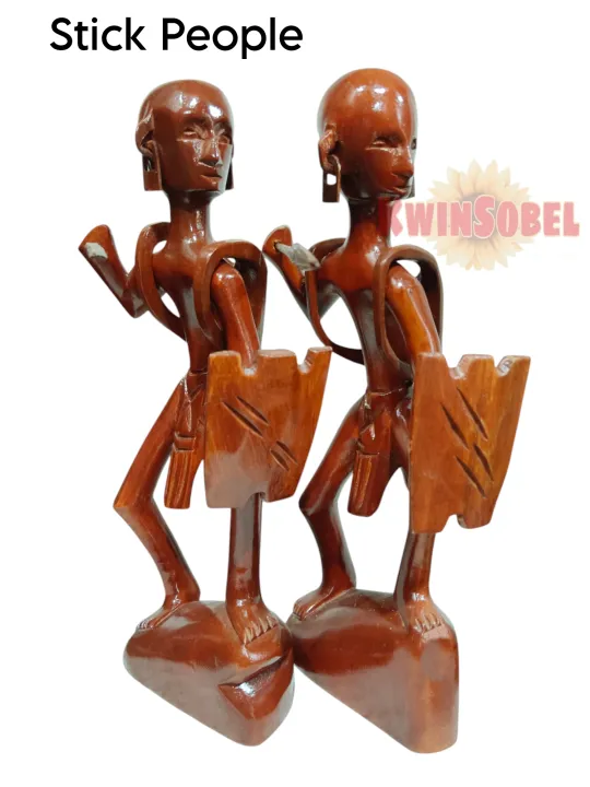 Wooden Stick People of Baguio Benguet Home Office Display Souvenirs ...