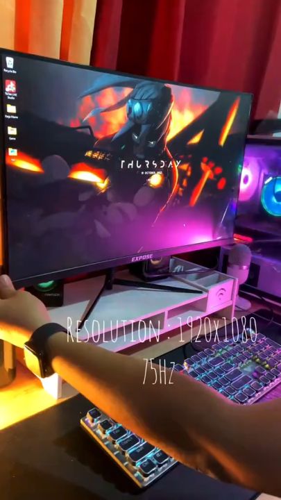 EXPOSE Gaming Monitor 165hz Curved 4k display computer monitor 27/24 ...