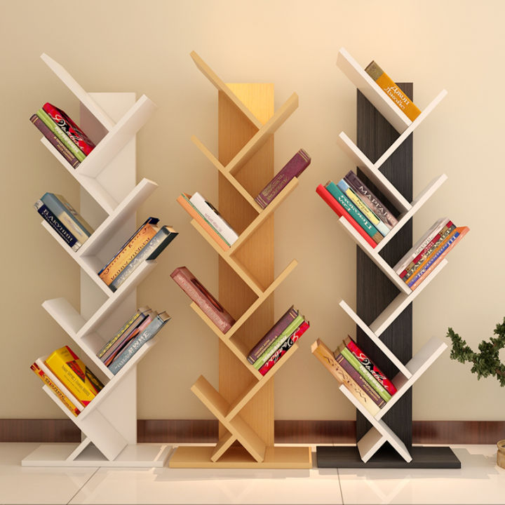 QUANU-3/5/8Tier Tree Shape Top Book Racks Rak buku Simple Modern ...