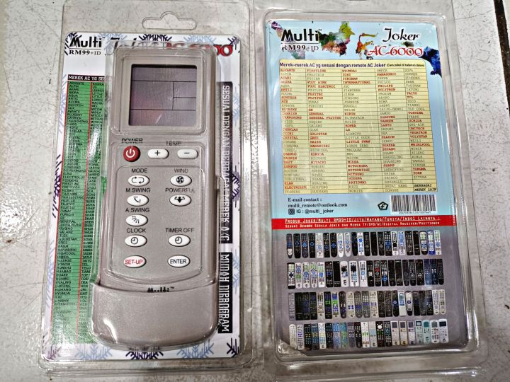 Remote Ac Multi JOKER AC - 6000 / Remot AC Universal / Remot AC ...