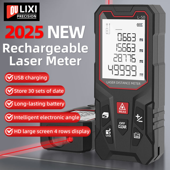 OULIXI Laser Distance Meter 40m-120m Laser Rangefinder Rechargeable ...