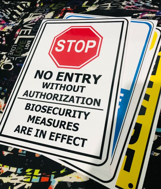 No entry without authorization Signage | Lazada PH
