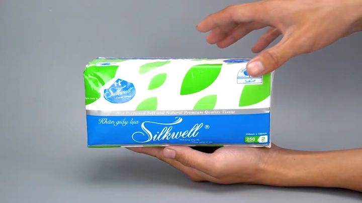 Thùng 9 gói Giấy ăn Silkwell 250 tờ 2 lớp, khăn giấy rút lụa siêu mềm ...