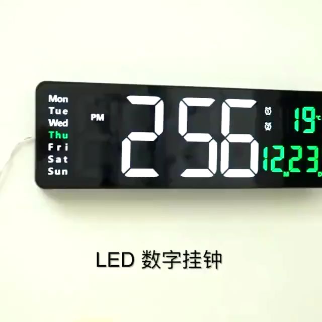 Large Screen Display Clock Nordic Digital Clock Simple Living Room Wall ...