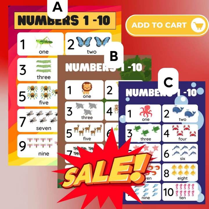 NUMBERS CHART (A4 LAMINATED) | Lazada PH