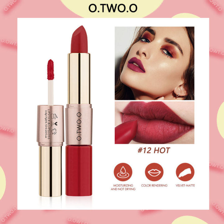 O.TWO.O 12 Colors Easy to Wear Matte Lipstick (2 In 1) | Lazada PH