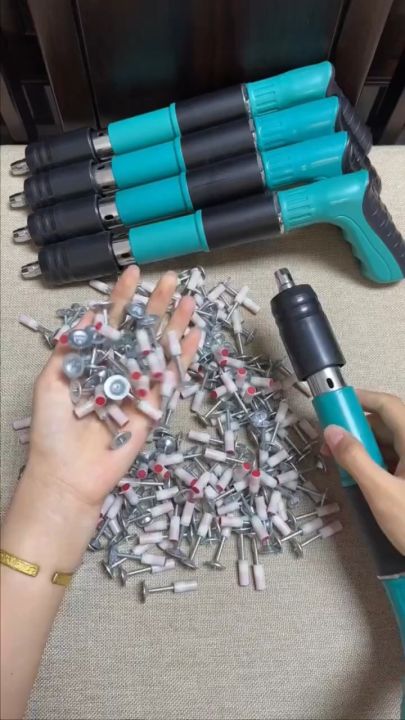 500PCS Steel Nail Gun Mini Rivet Gun Bullet Nail Gun Concrete Fire Nail ...