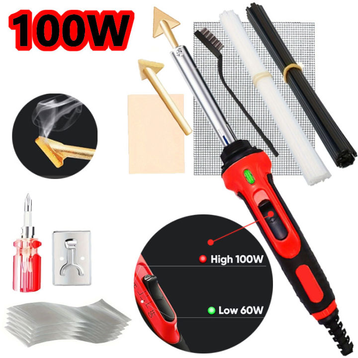 80W/100W Plastic Welder Kit 2 In 1 Plastic Welding Repair Kit Soldering ...