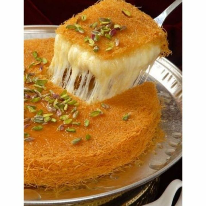 Kunafah with Akkawi cheese / Arabic Kunafa cheese/ Arab sweets Kunafah ...