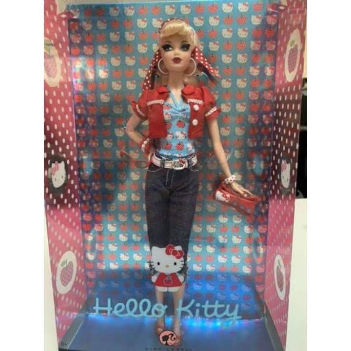 Hello Kitty Collaboration Barbie doll Rare w/ box Sanrio Casual fashion ...