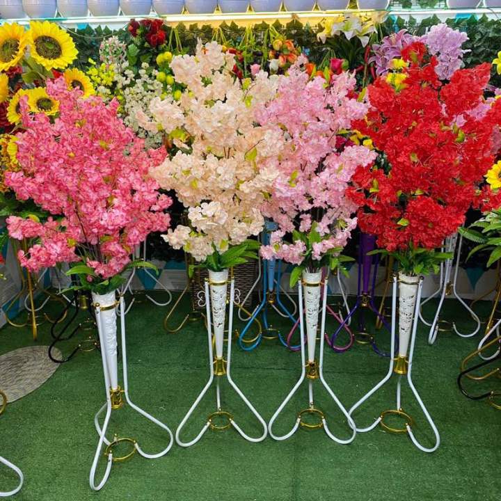 Bunga hias sakura blosom 5 tangkai set pot | Lazada Indonesia