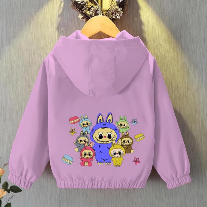 Jaket Hoodie anak bergambar labubu monster full dtf | Lazada Indonesia