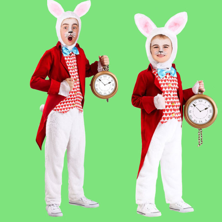 Alice in Wonderland Cosplay Costume White Rabbit Performance Suit ...