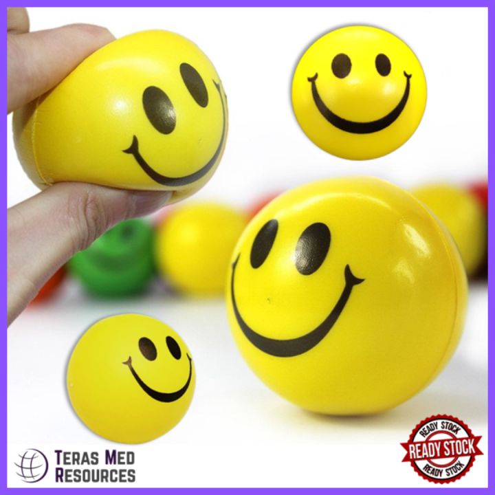 SMILE SPONGE FOAM SQUEEZE STRESS HAND EXERCISE BALL | Lazada