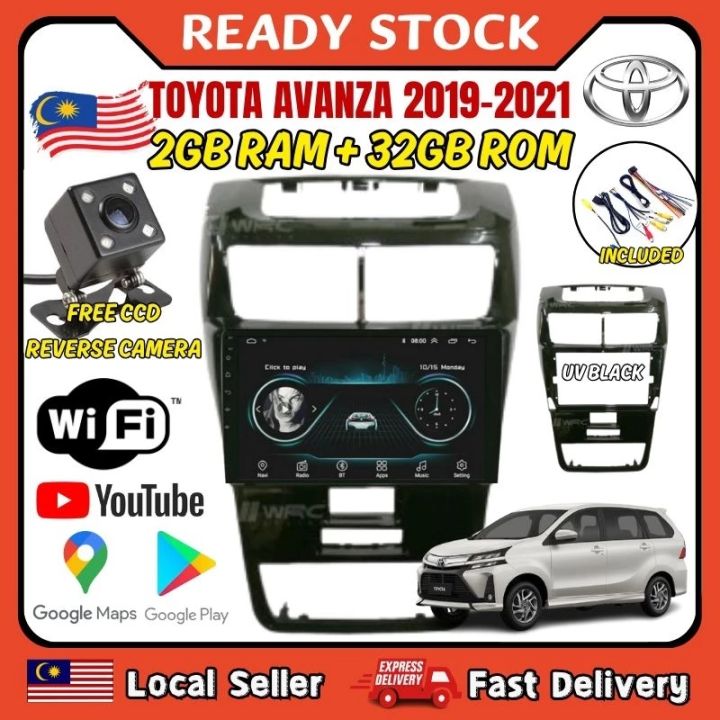 Toyota Avanza 2019-2021 Android Player IPS Screen 1GB/2GB Ram + 32GB ...