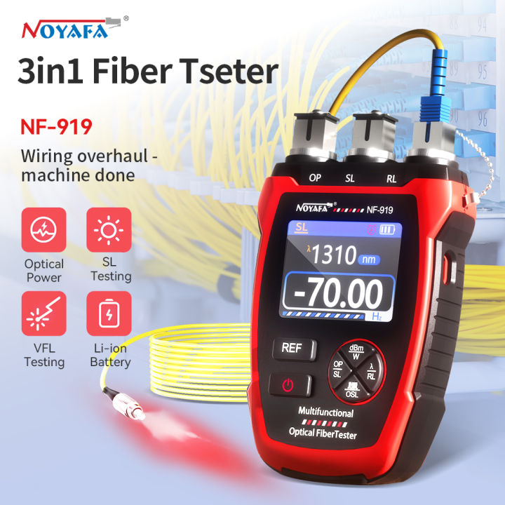 Noyafa NF-919 3 in1 Fiber Optical Meter Visual Fault Locator REF/OPM ...
