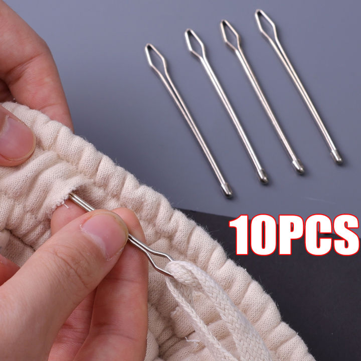 10Pcs Garment Clips Needle Elastic Band Rope Wearing Threading Guide ...
