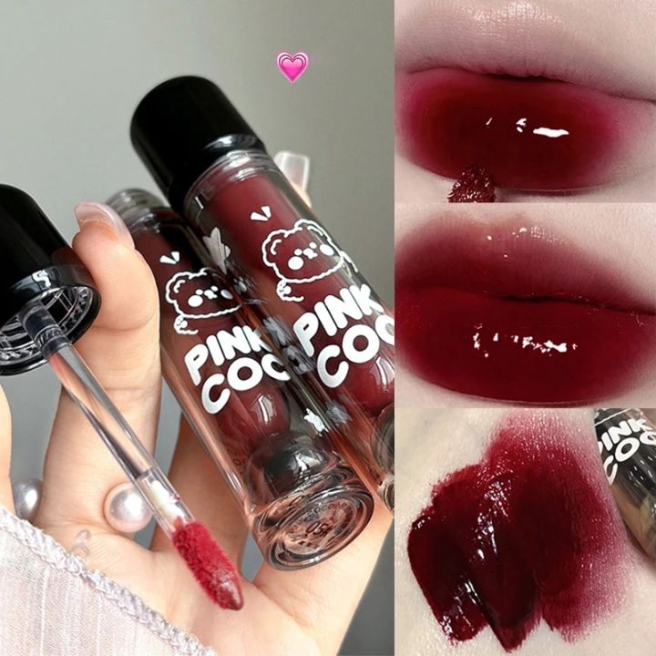 【Jealous Girl】Mirror Lip Dudu Lips Gloss Water Peach Cherry Color ...