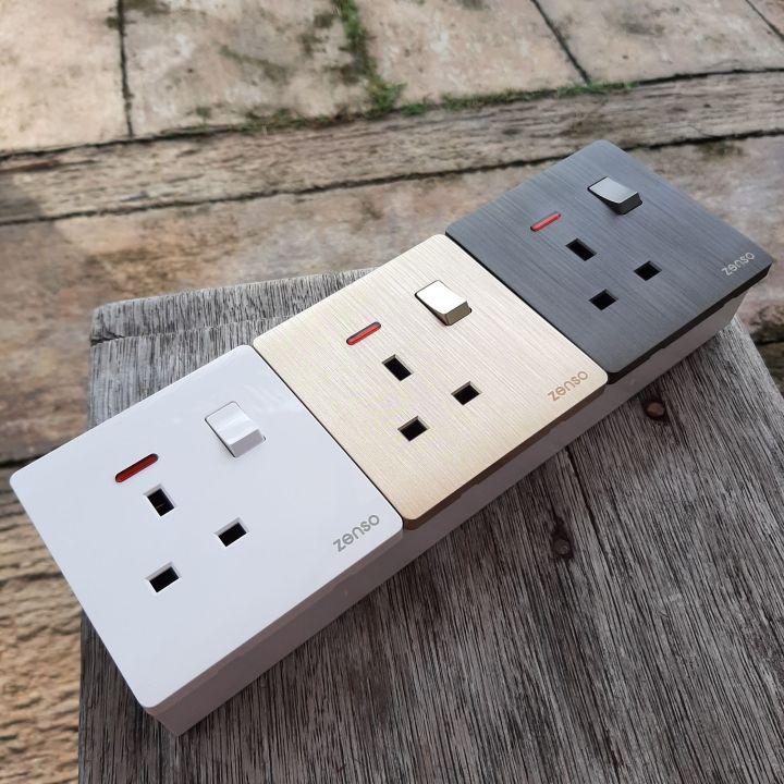 (SIRIM) Zenso Grande series 13A switched socket 13A Universal switch ...