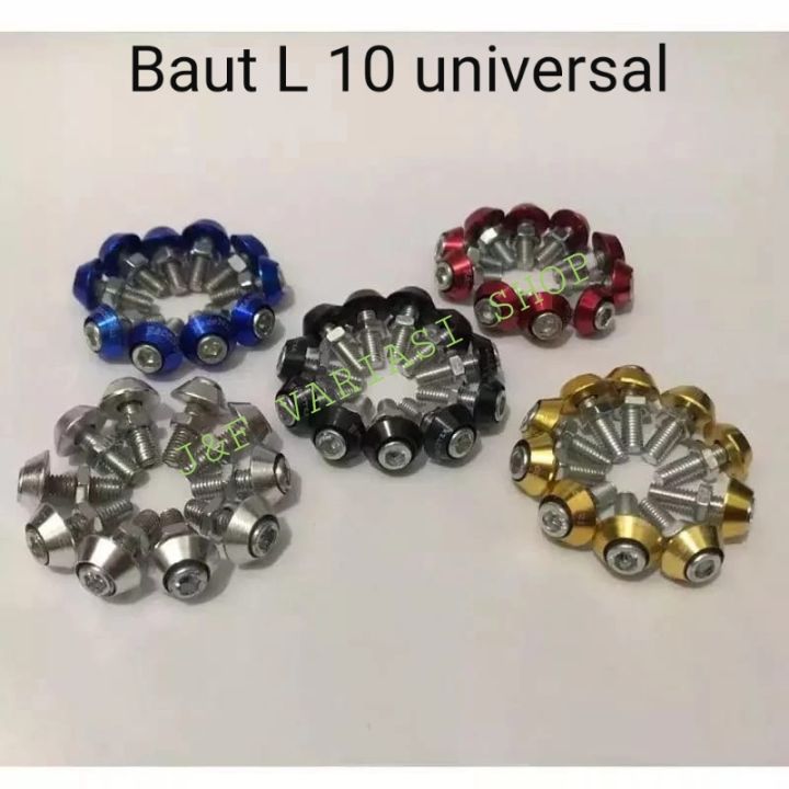 Baut posh L 10 variasi baut monel baut plat nomor baut ring variasi ...