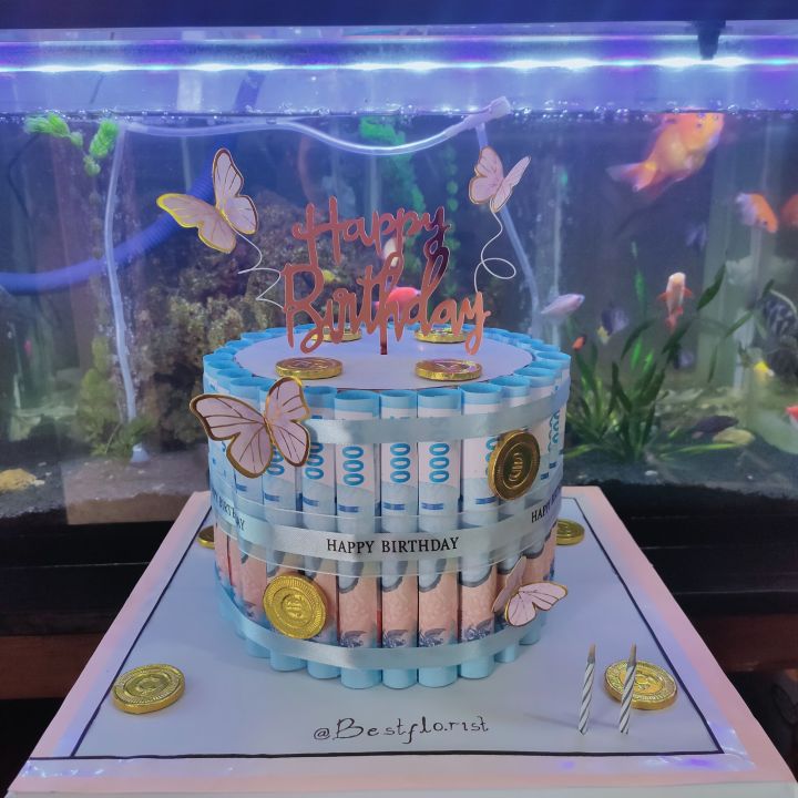 money cake money tower kue uang ulang tahun pernikahan wisuda tunangan ...